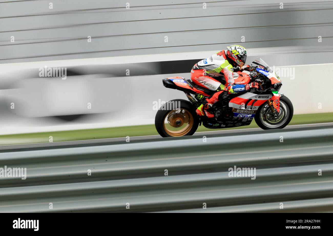 Motocorsa Racing rider Axel Bassani during practice one on day one of ...