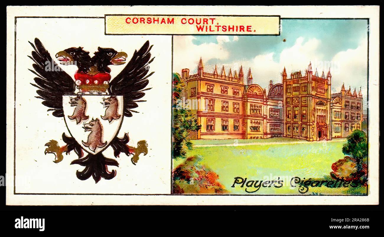 Corsham Court - Vintage Cigarette Card Stock Photo - Alamy