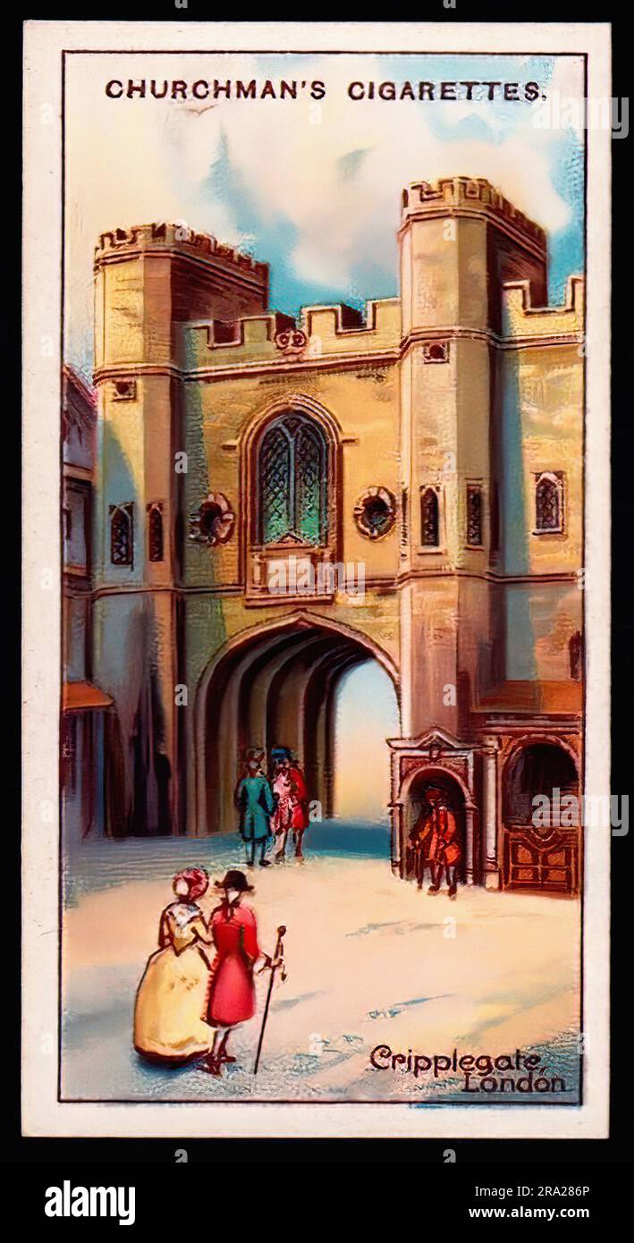 Cripplegate, London - Vintage Cigarette Card Stock Photo - Alamy