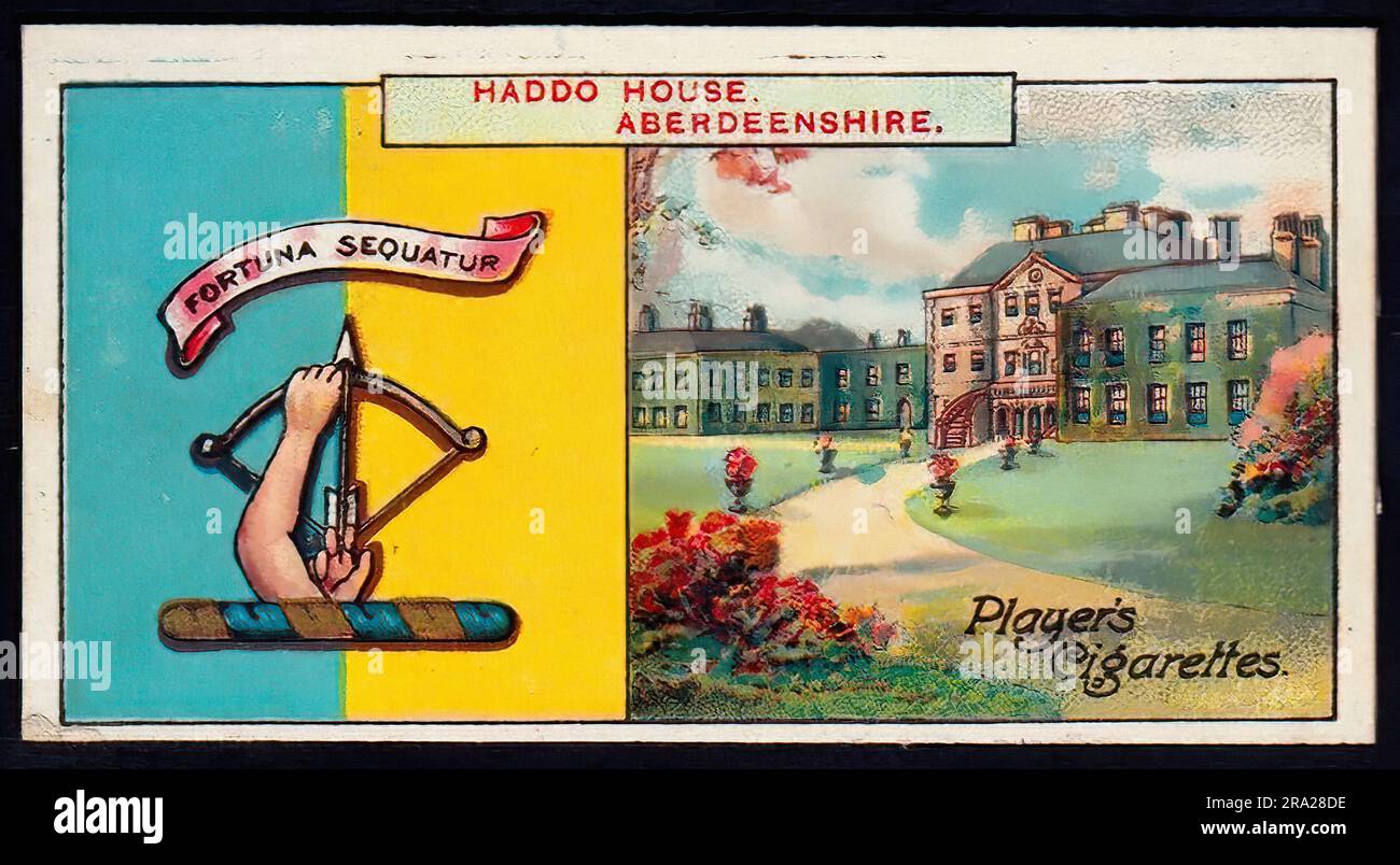 Haddo House - Vintage Cigarette Card Stock Photo - Alamy