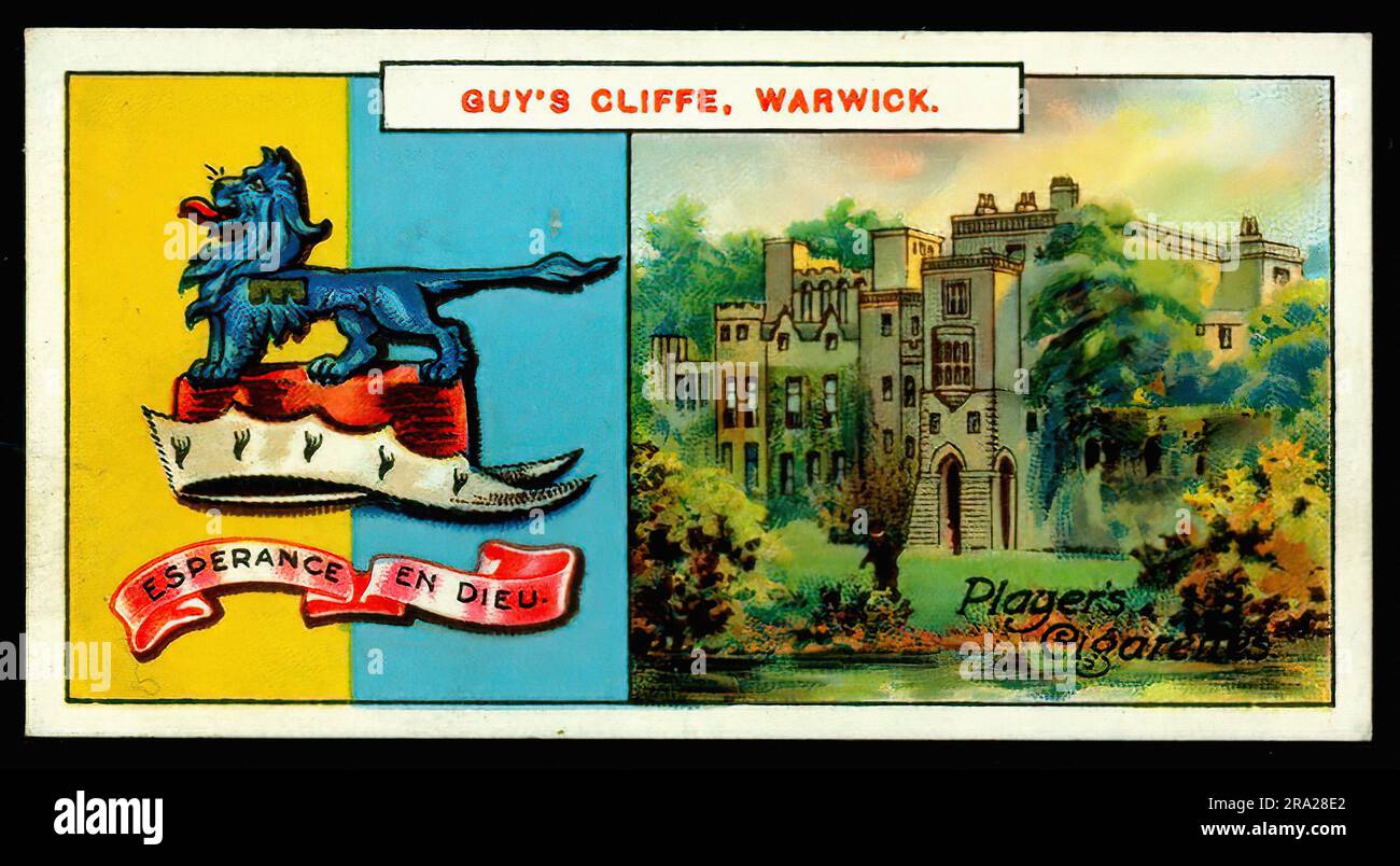 Guy's Cliffe, Warwick - Vintage Cigarette Card Stock Photo - Alamy