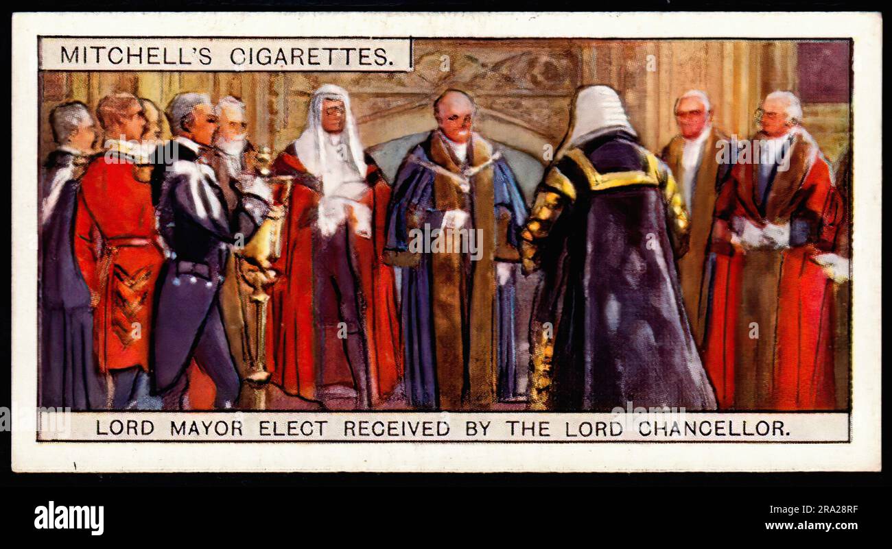 Lord Mayor Elect - Vintage Cigarette Card Stock Photo - Alamy