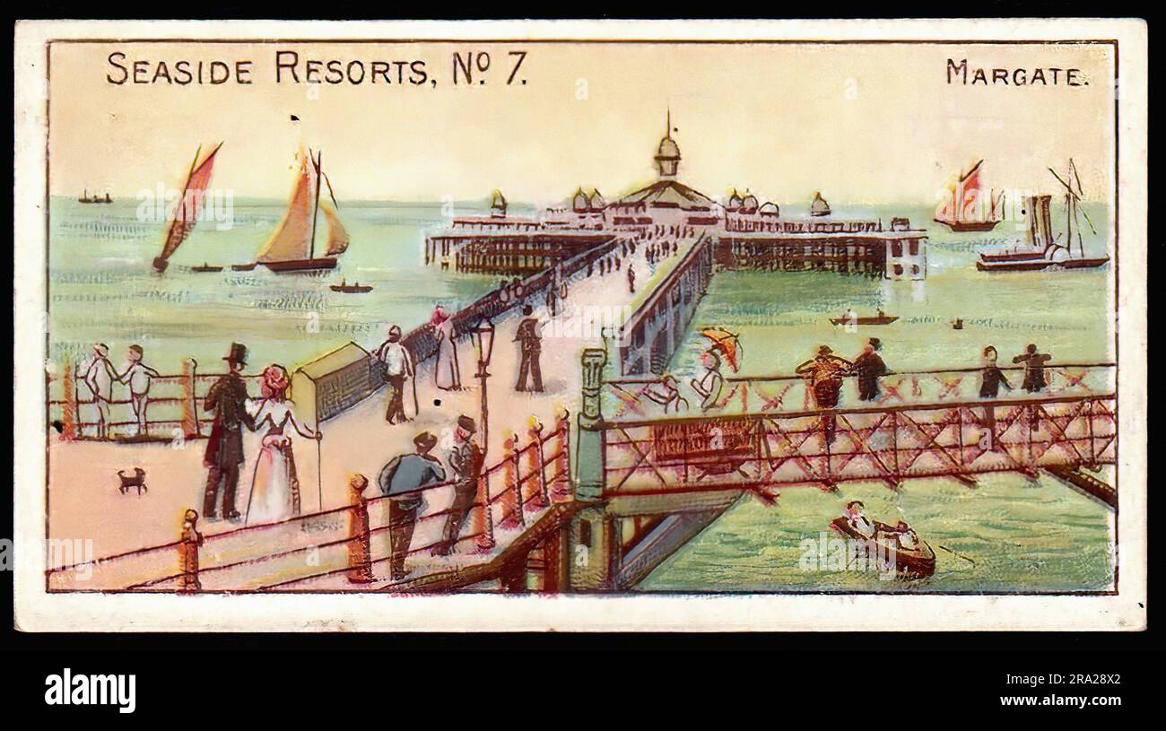 Margate in 1899 - Vintage Cigarette Card Stock Photo - Alamy