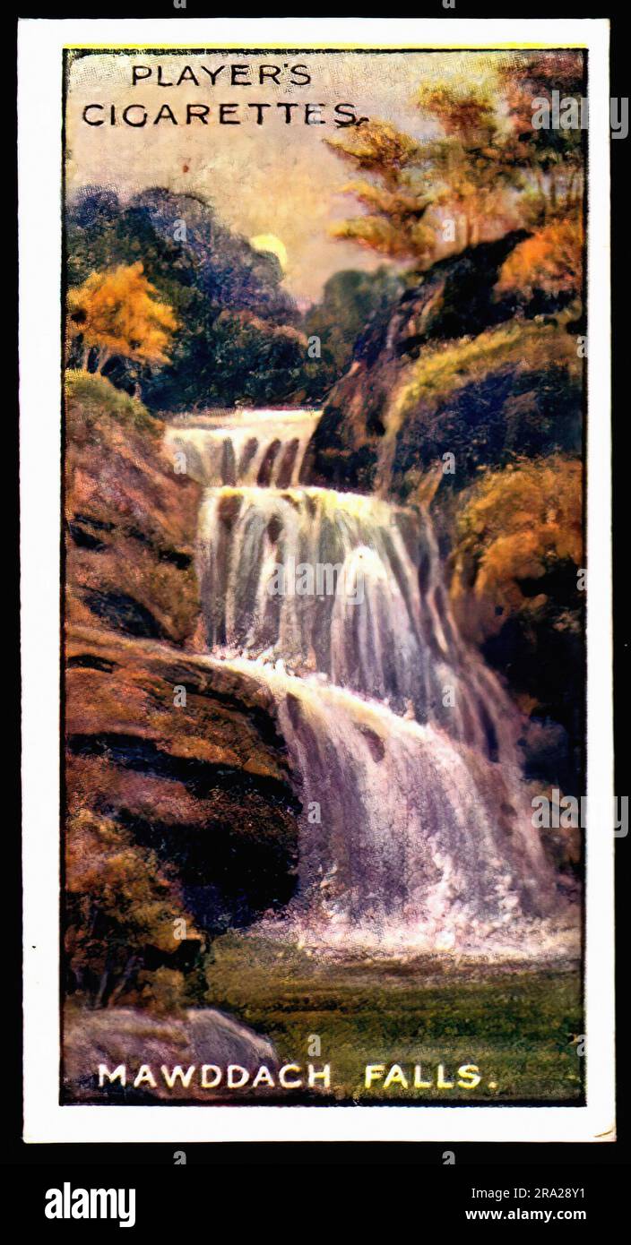 Mawddach Falls - Vintage Cigarette Card Stock Photo - Alamy