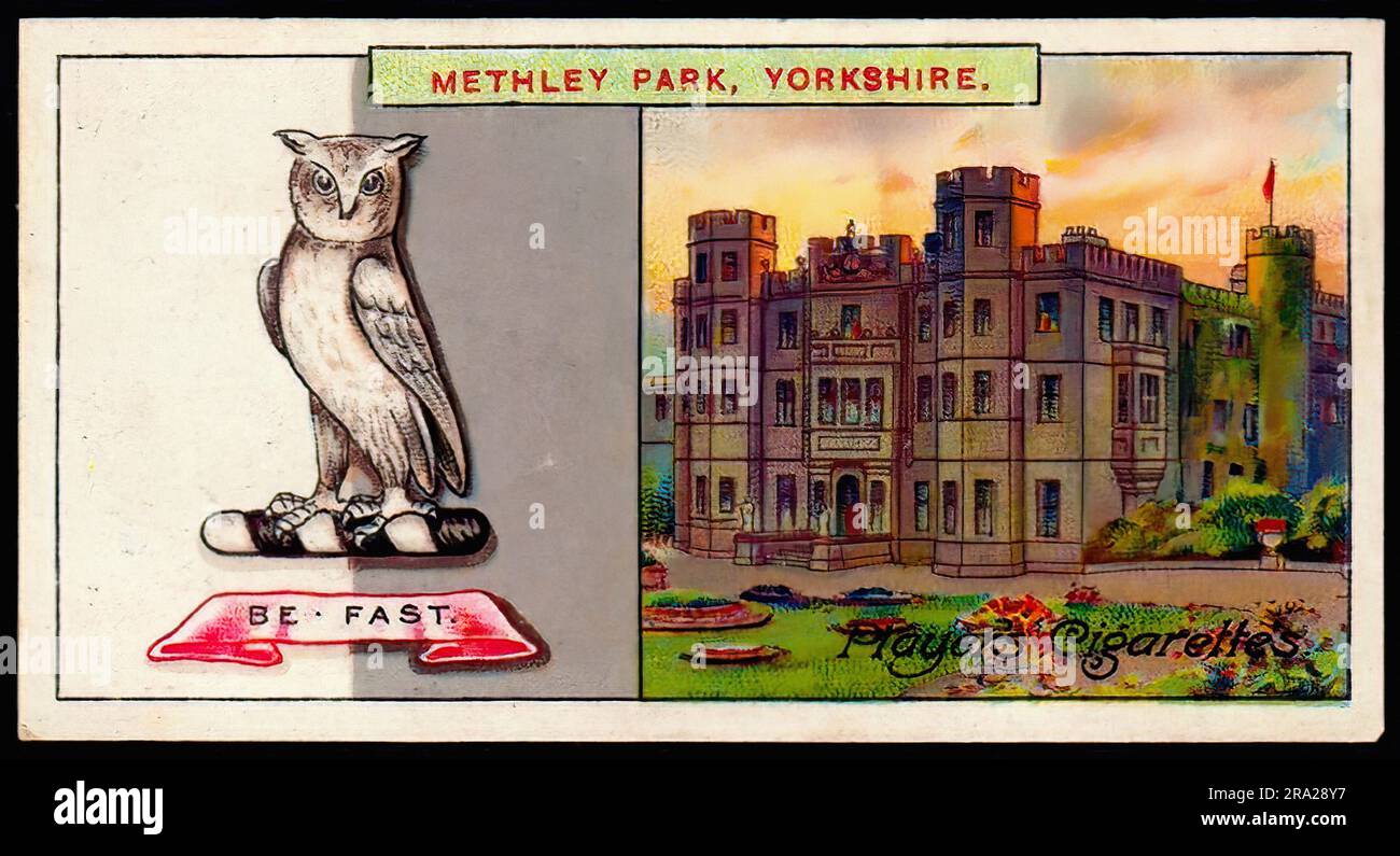 Methley Park, Yorkshire - Vintage Cigarette Card Stock Photo - Alamy