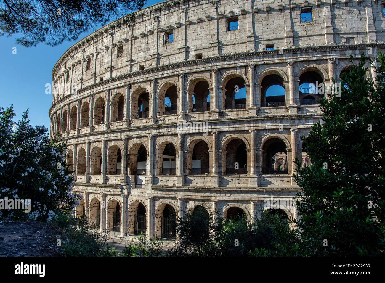 Back of the Colosseum, Rome, Italy Stock Photo - Alamy