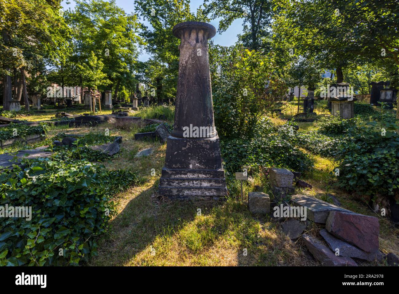 Gravestone designed by Caspar David Friedrich. The Elias Cemetery in ...
