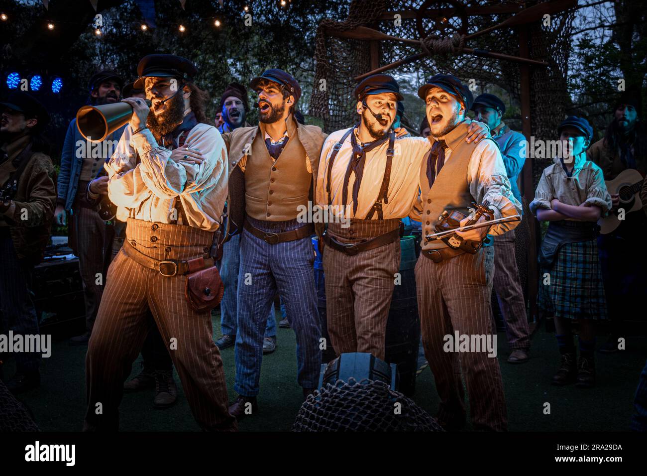 Old Time Sailors performing at Trebah Garden Amphitheatre in Cornwall ...