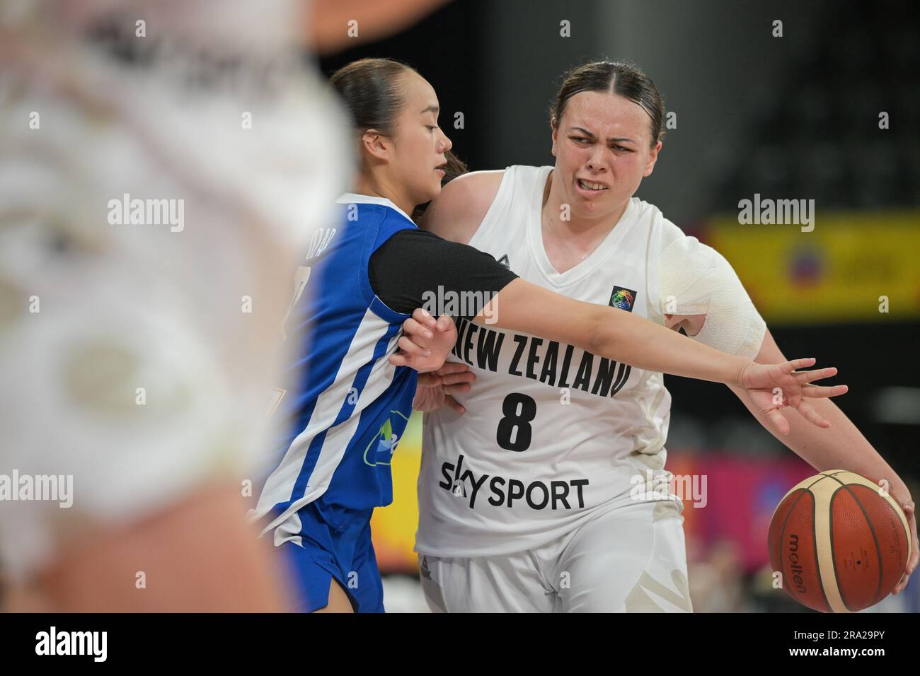 Sydney, Australia. 30th June, 2023. Tahlia Tupaea (R) of the New ...