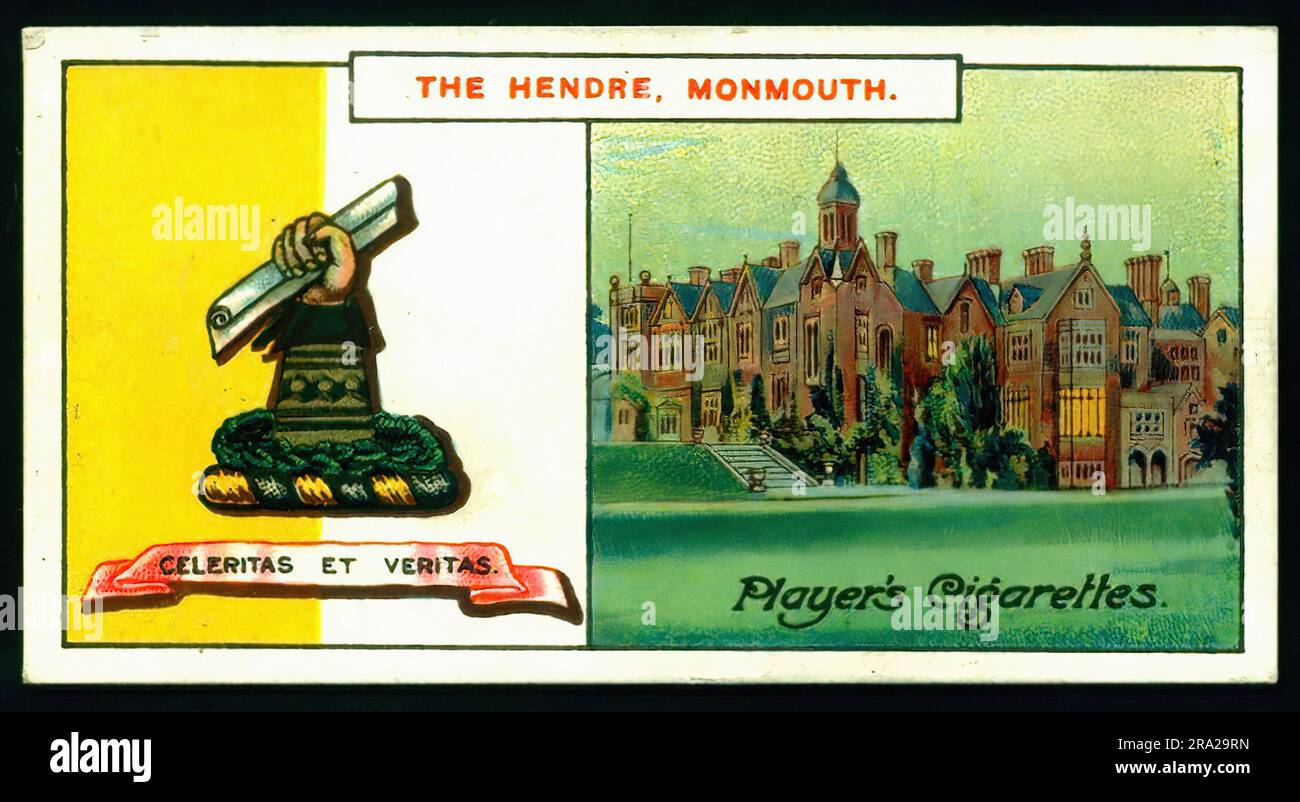 The Hendre, Monmouth - Vintage Cigarette Card Stock Photo - Alamy