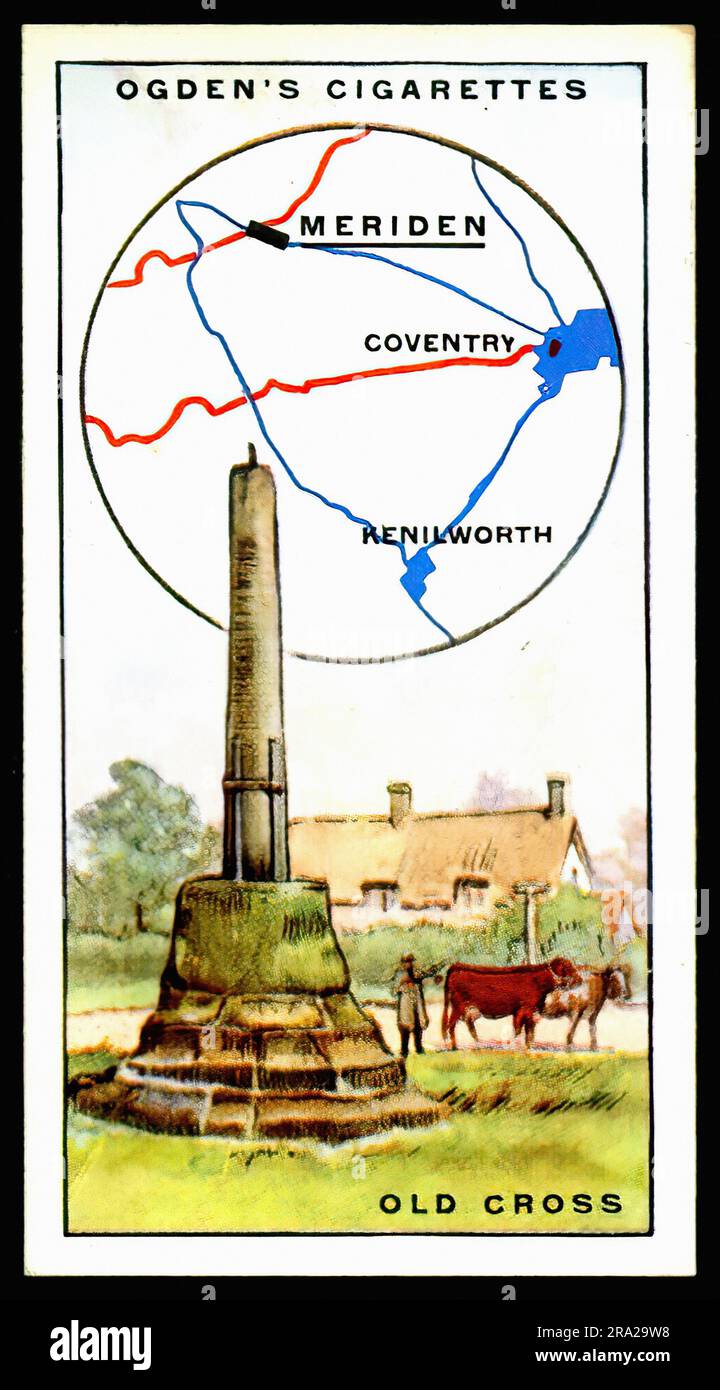 The Old Cross, Meriden - Vintage Cigarette Card Stock Photo - Alamy