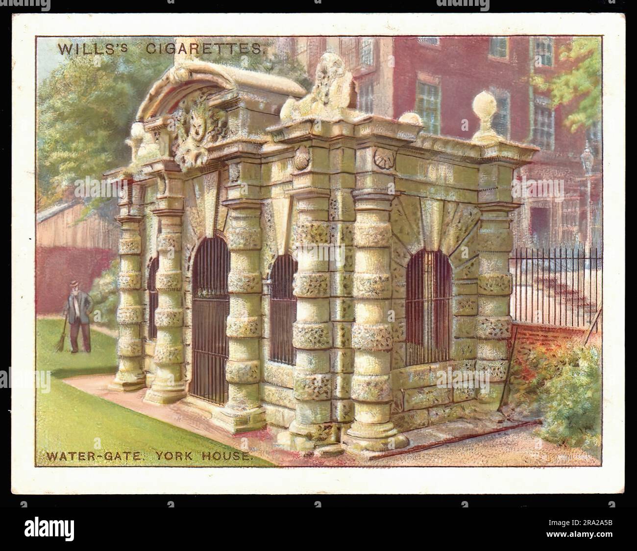 Water-Gate, Embankment - Vintage Cigarette Card Stock Photo - Alamy