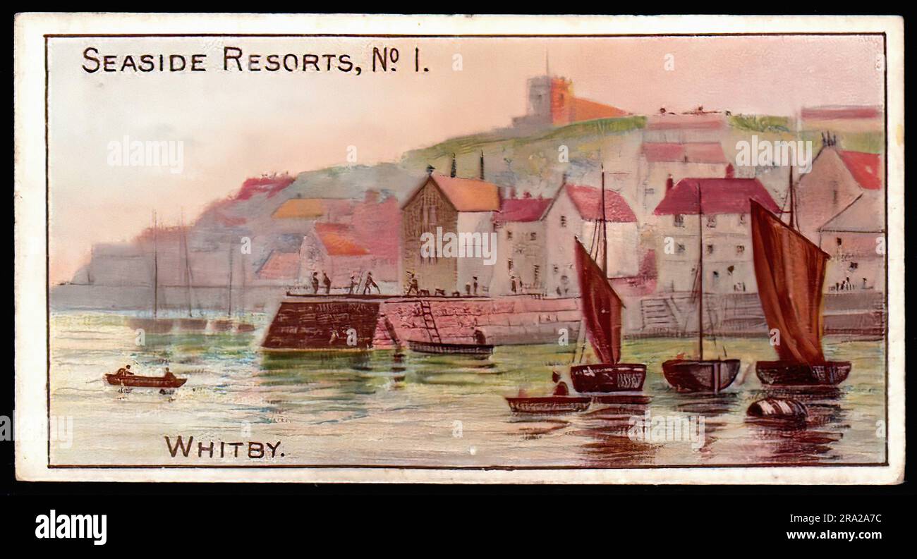 Whitby in 1899 - Vintage Cigarette Card Stock Photo - Alamy