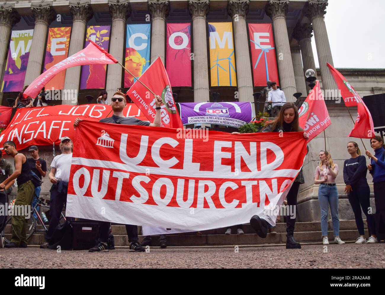 London, England, UK. 30th June, 2023. IWGB (Independent Workers Union) staged a demonstration at ...