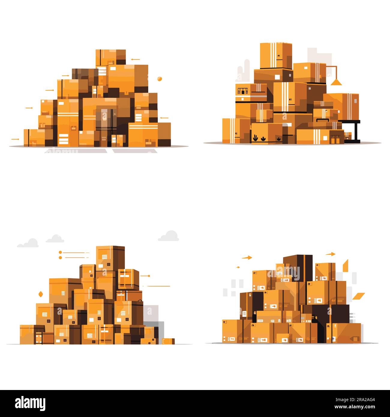 Stack of boxes Stock Vector Images - Alamy