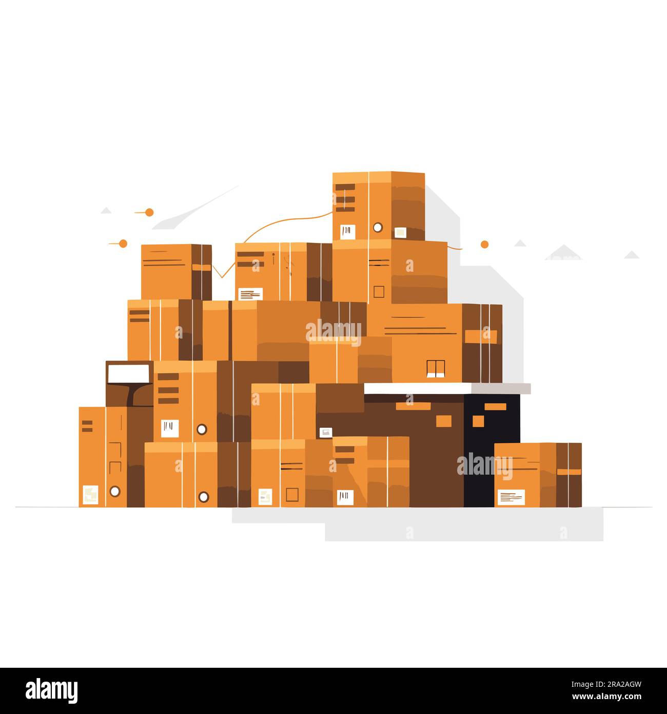 Stack of boxes Stock Vector Images - Alamy