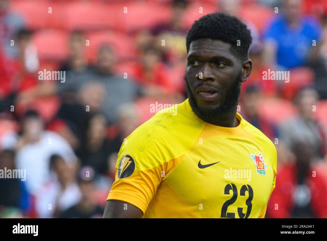 Toronto, ON, Canada - June 27, 2023: Goalkeeper Davy Rouyard #23 during ...