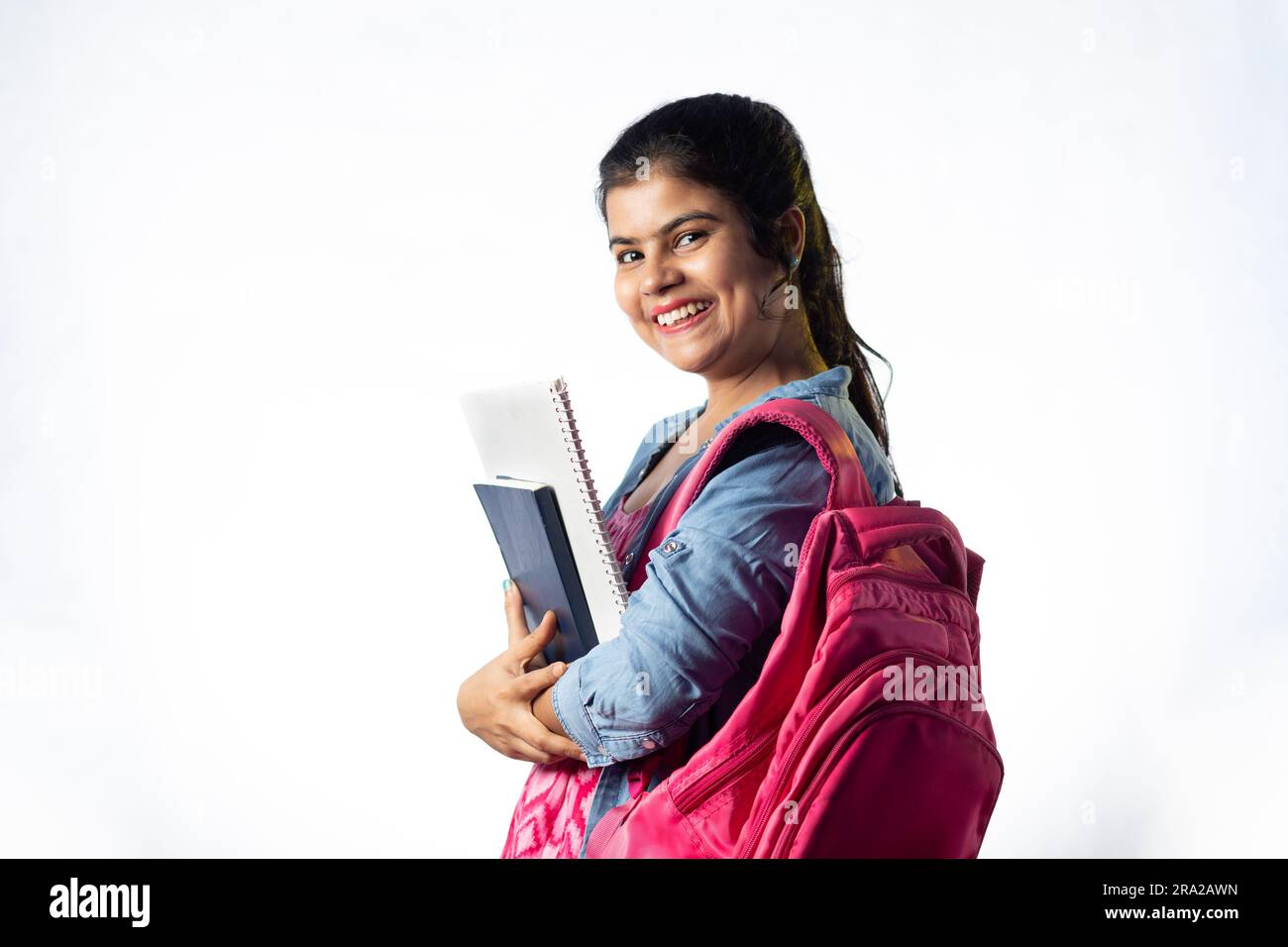 Cute indian college girl standing hi-res stock photography and images ...