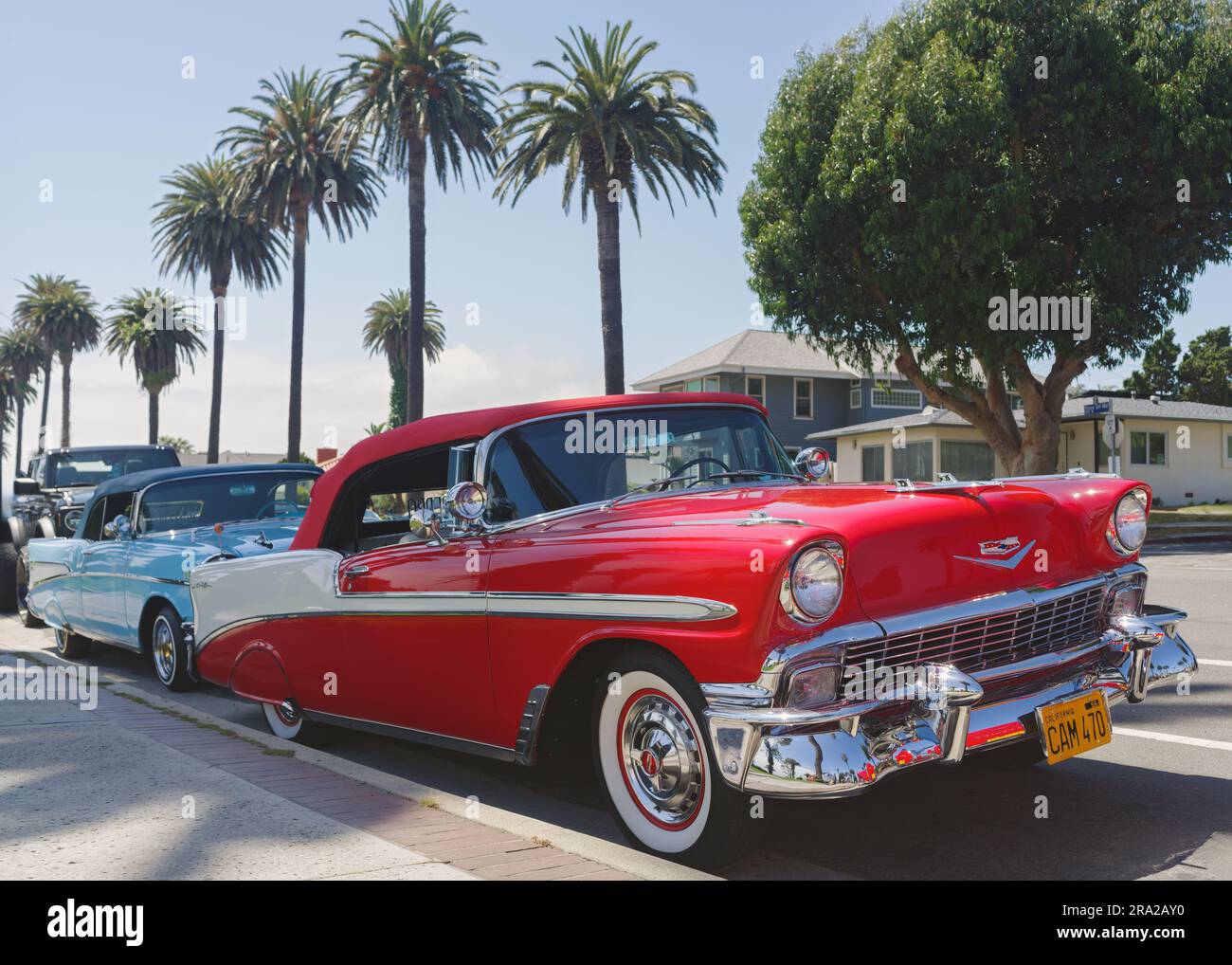 1950s Chevrolet, vintage red Chevy, shown parked Stock Photo - Alamy