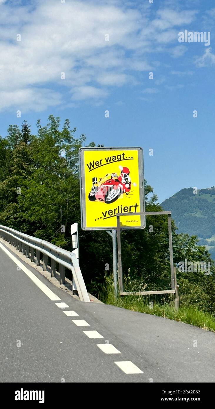 Switzerland road signs hi-res stock photography and images - Alamy