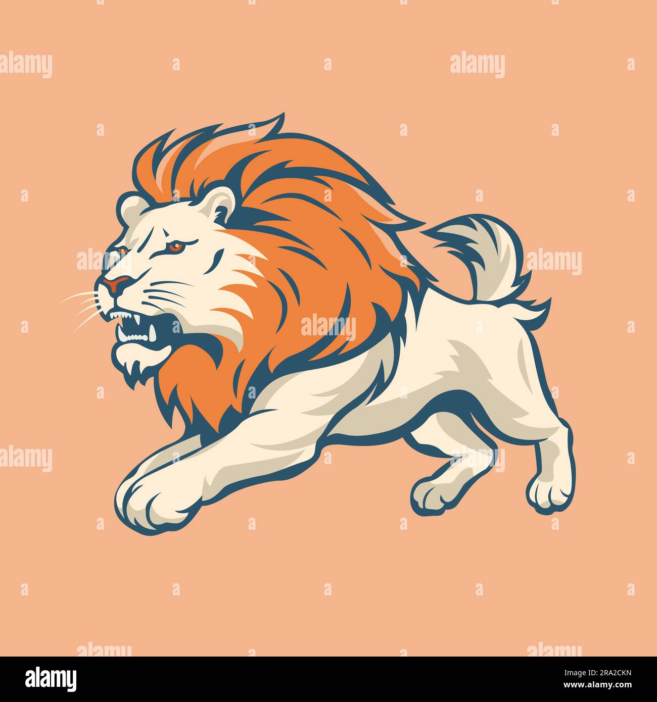 Lion Running Logo