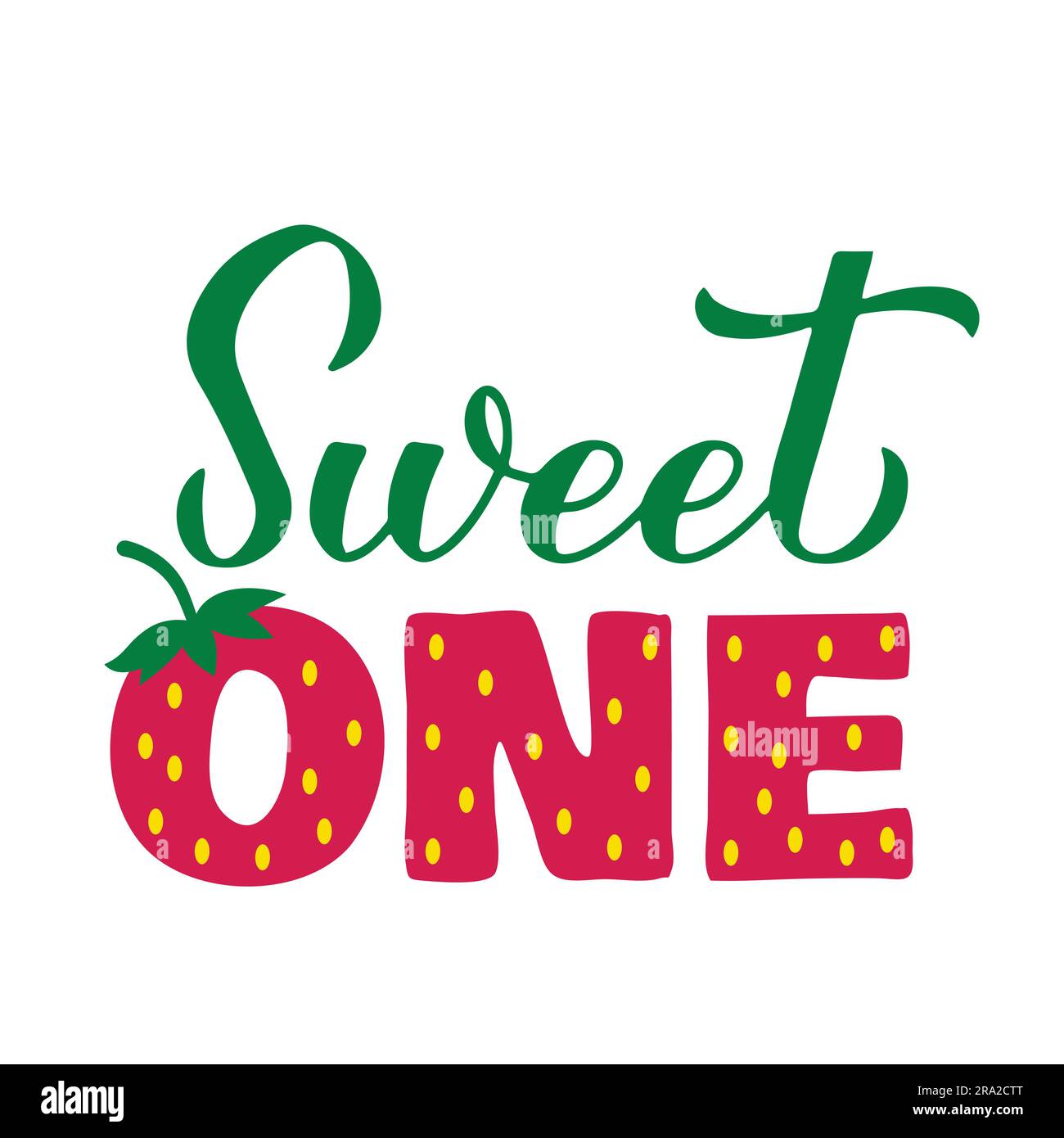 Sweet one lettering. Strawberry theme baby 1st birthday. Summer ...