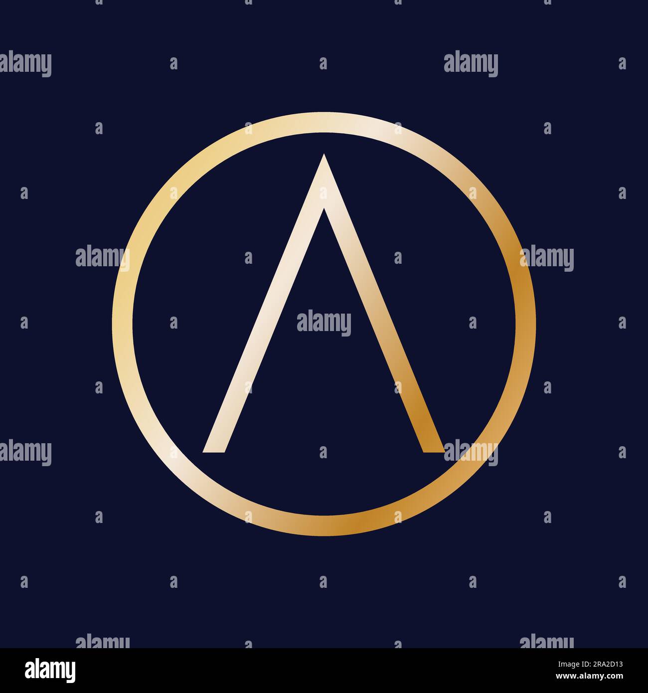 Abstract A letter gold icon design. Modern logo icon design Stock ...