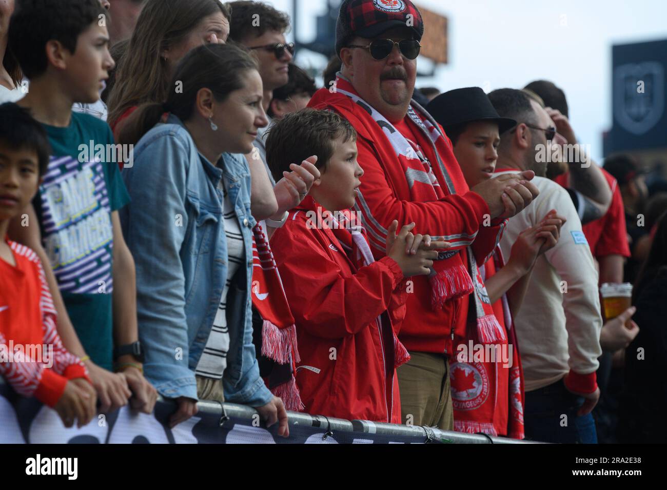 Toronto, ON, Canada - June 27, 2023: Canada team fans during the 2023 ...