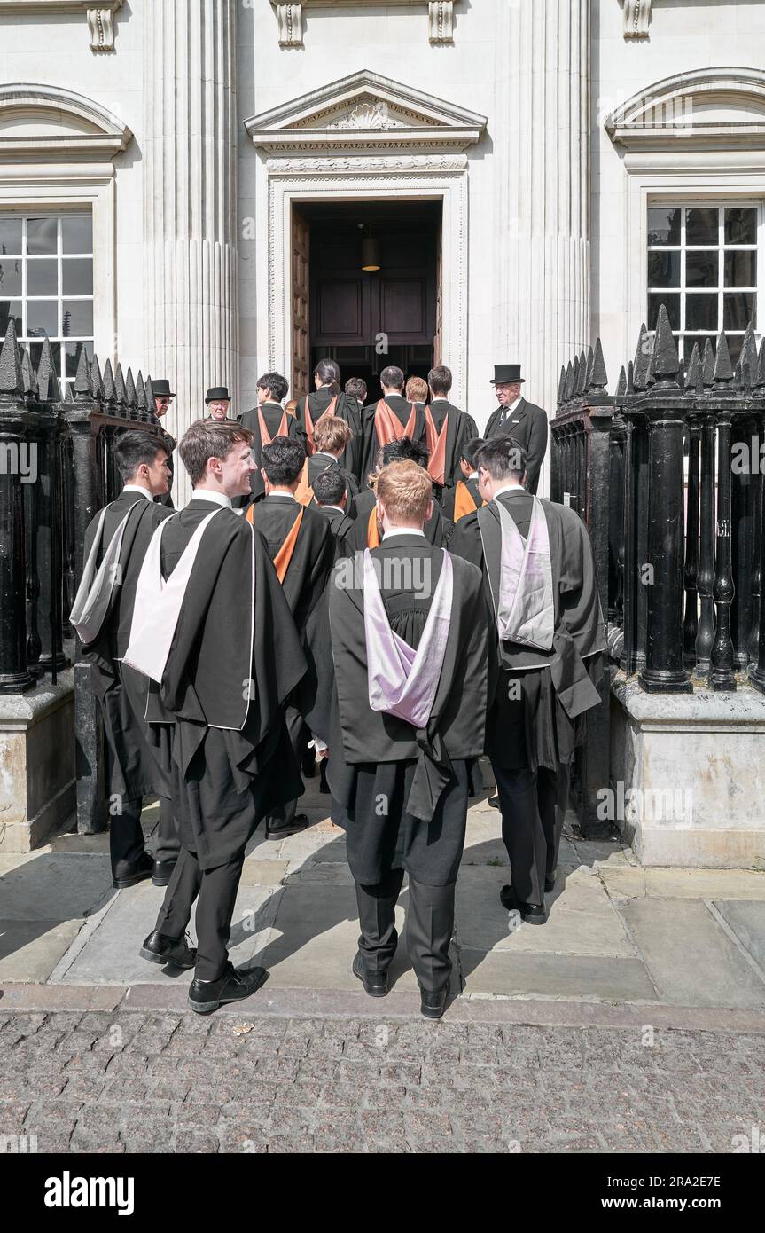 Students from Magdalene College, University of Cambridge, England ...