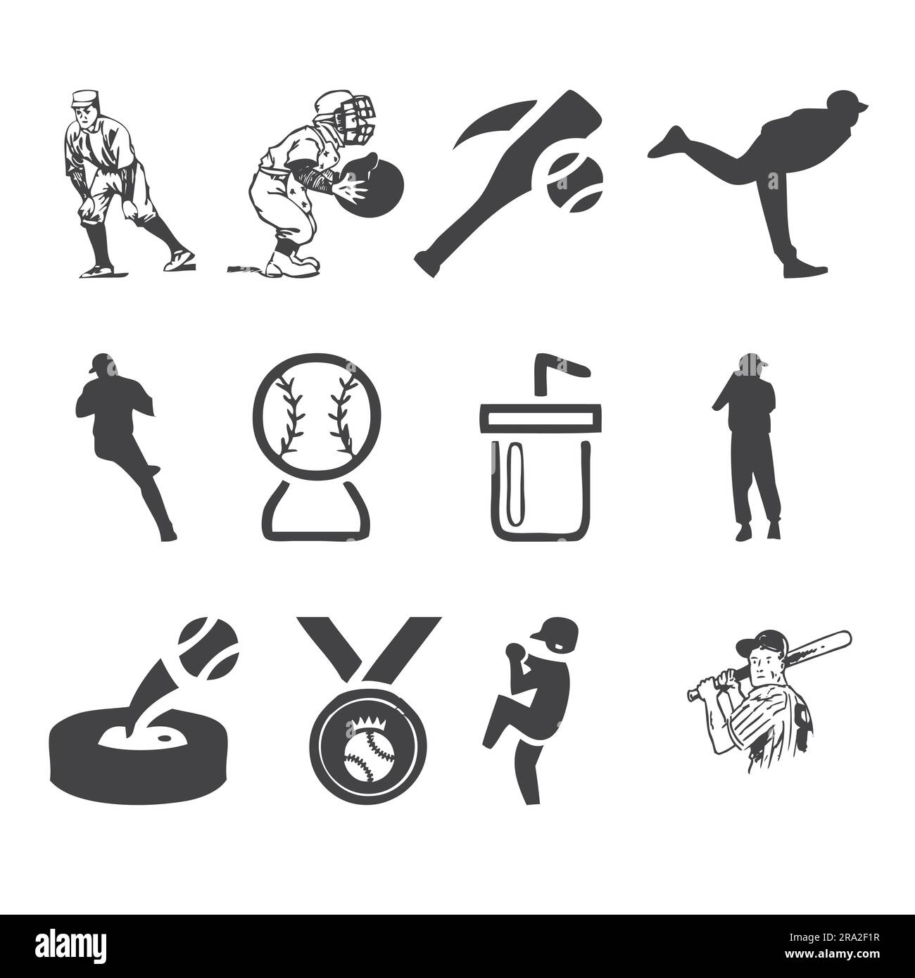 vector bundle of baseball and icons Stock Vector Image & Art - Alamy