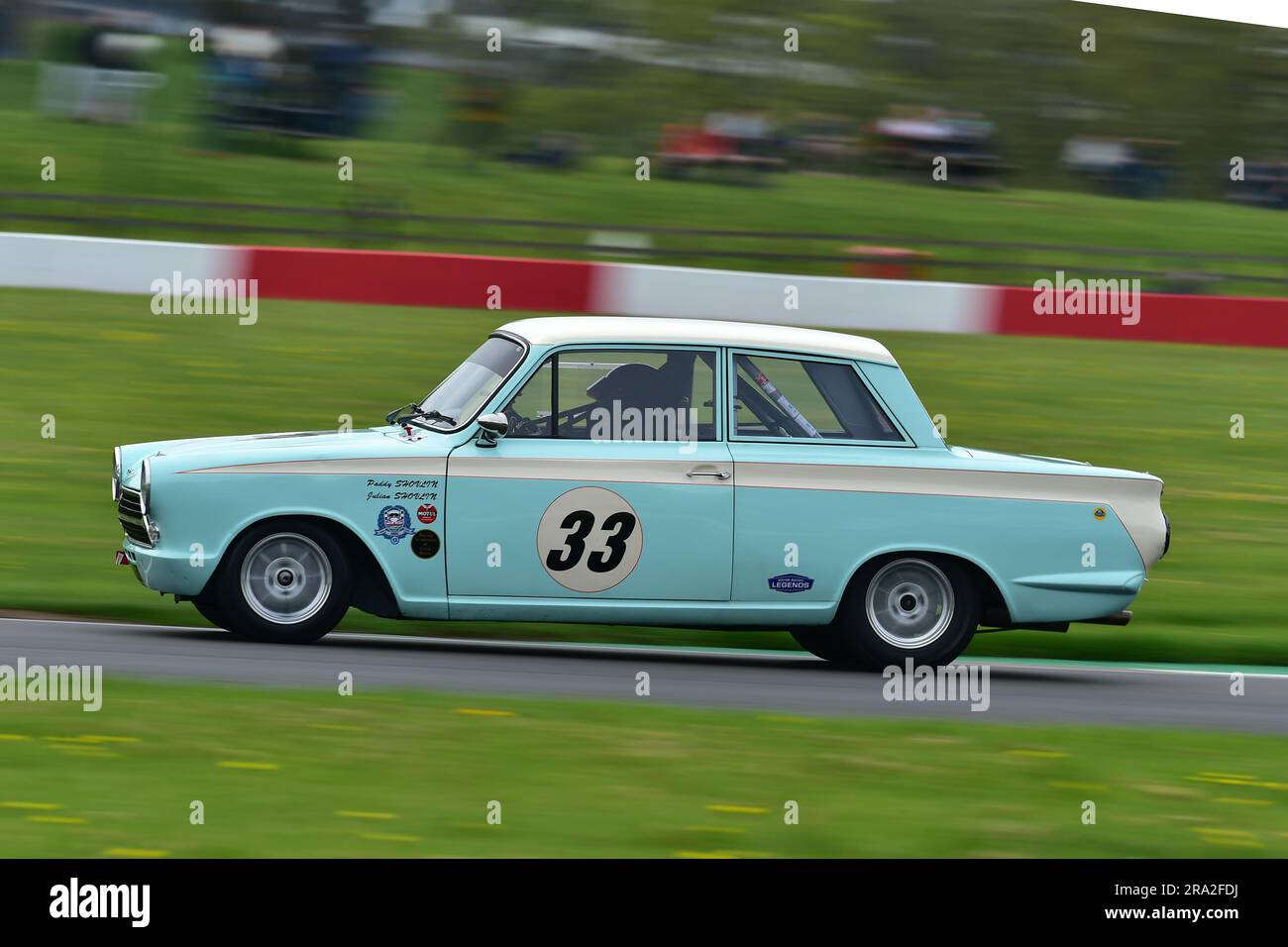 Paddy Shovlin, J Shovlin, Lotus Ford Cortina Mk1, HRDC Jack Sears ...