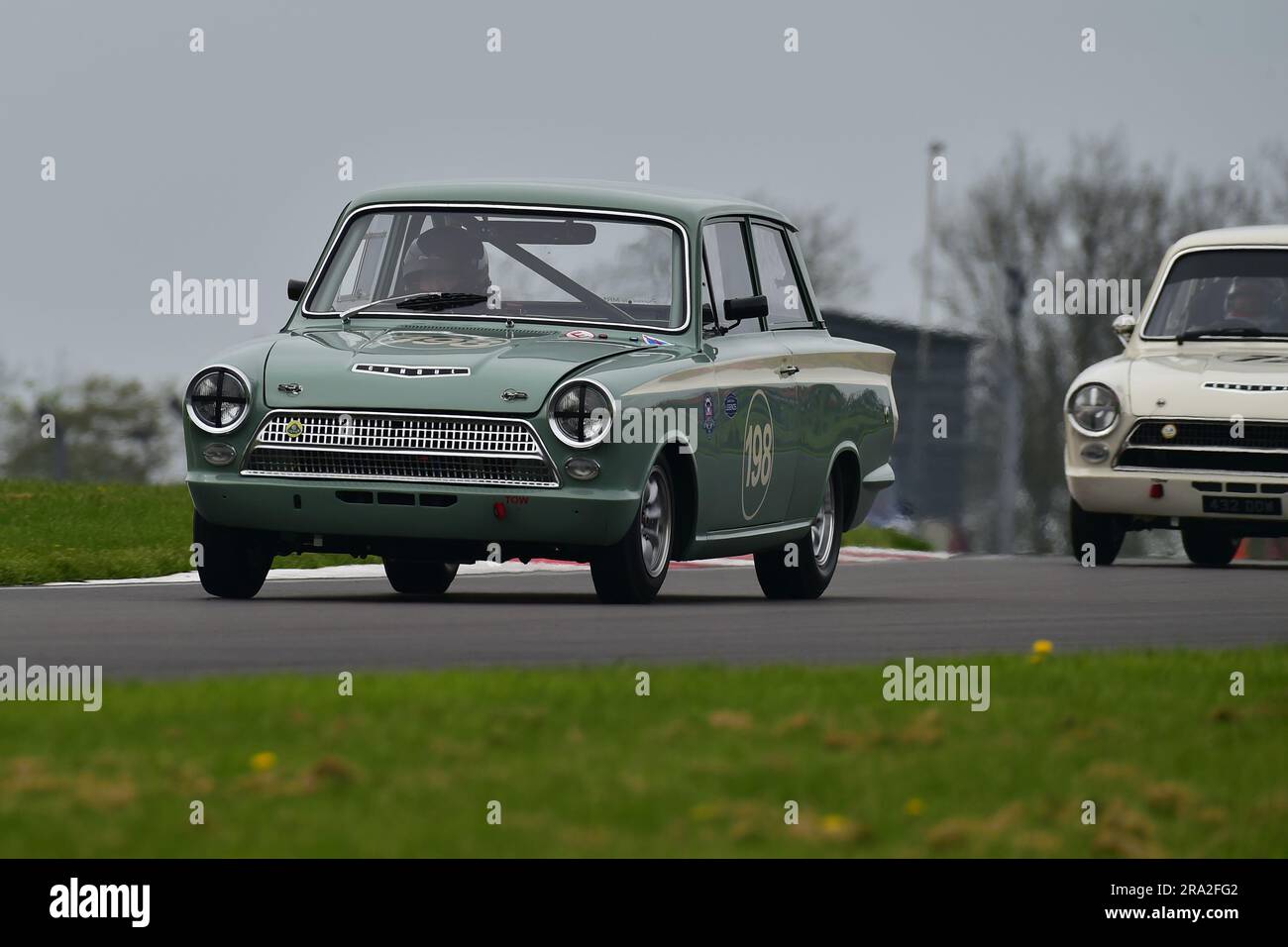 Mark Burton, Graham Pattle, Lotus Ford Cortina Mk1, HRDC Jack Sears ...