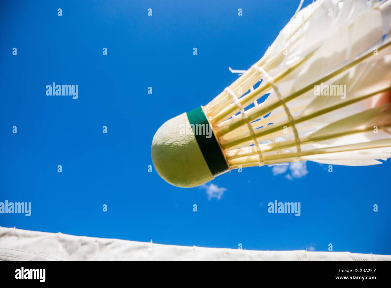 Shuttlecock for badminton close-up. Detailed texture and expressive ...