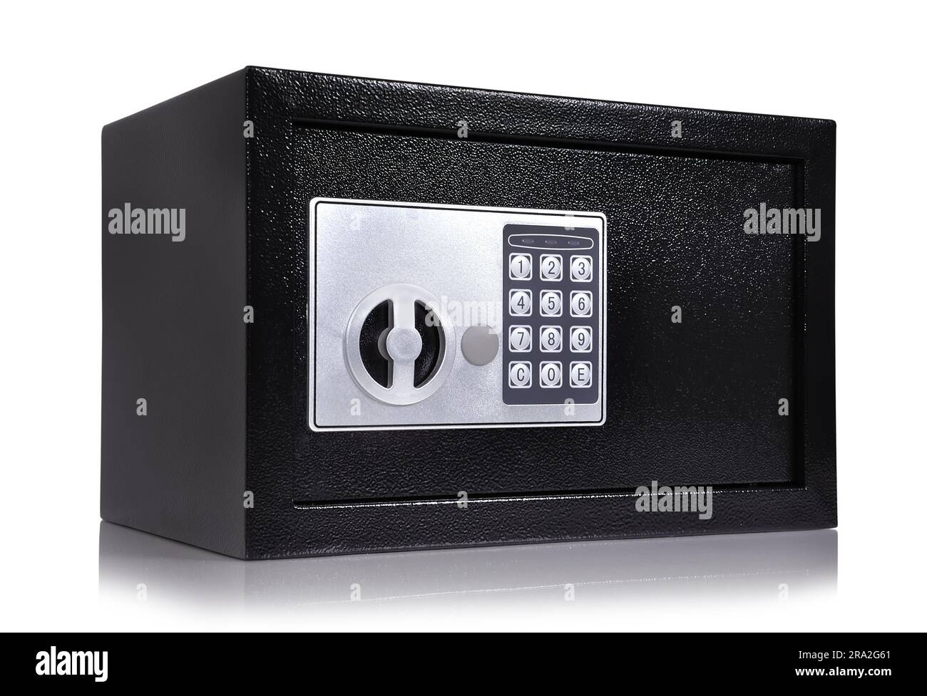 closed black safe on a white background Stock Photo - Alamy