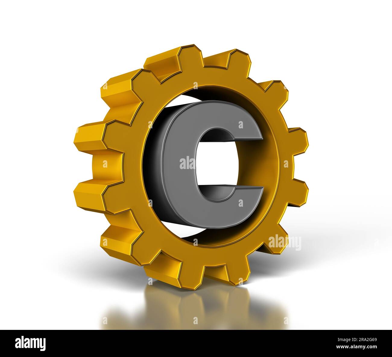 Letter C, mechanical alphabet made from gears Stock Photo - Alamy