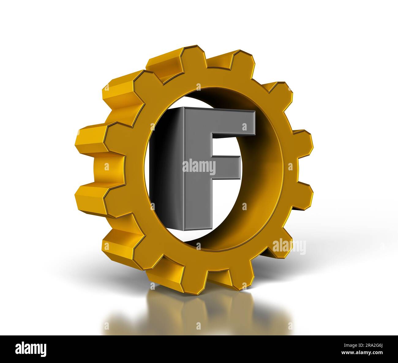 Letter F, mechanical alphabet made from gears Stock Photo - Alamy