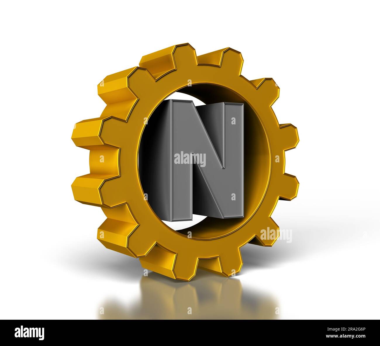 Letter N, mechanical alphabet made from gears Stock Photo - Alamy