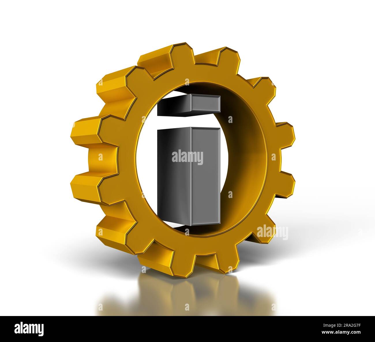 Letter I, mechanical alphabet made from gears Stock Photo - Alamy