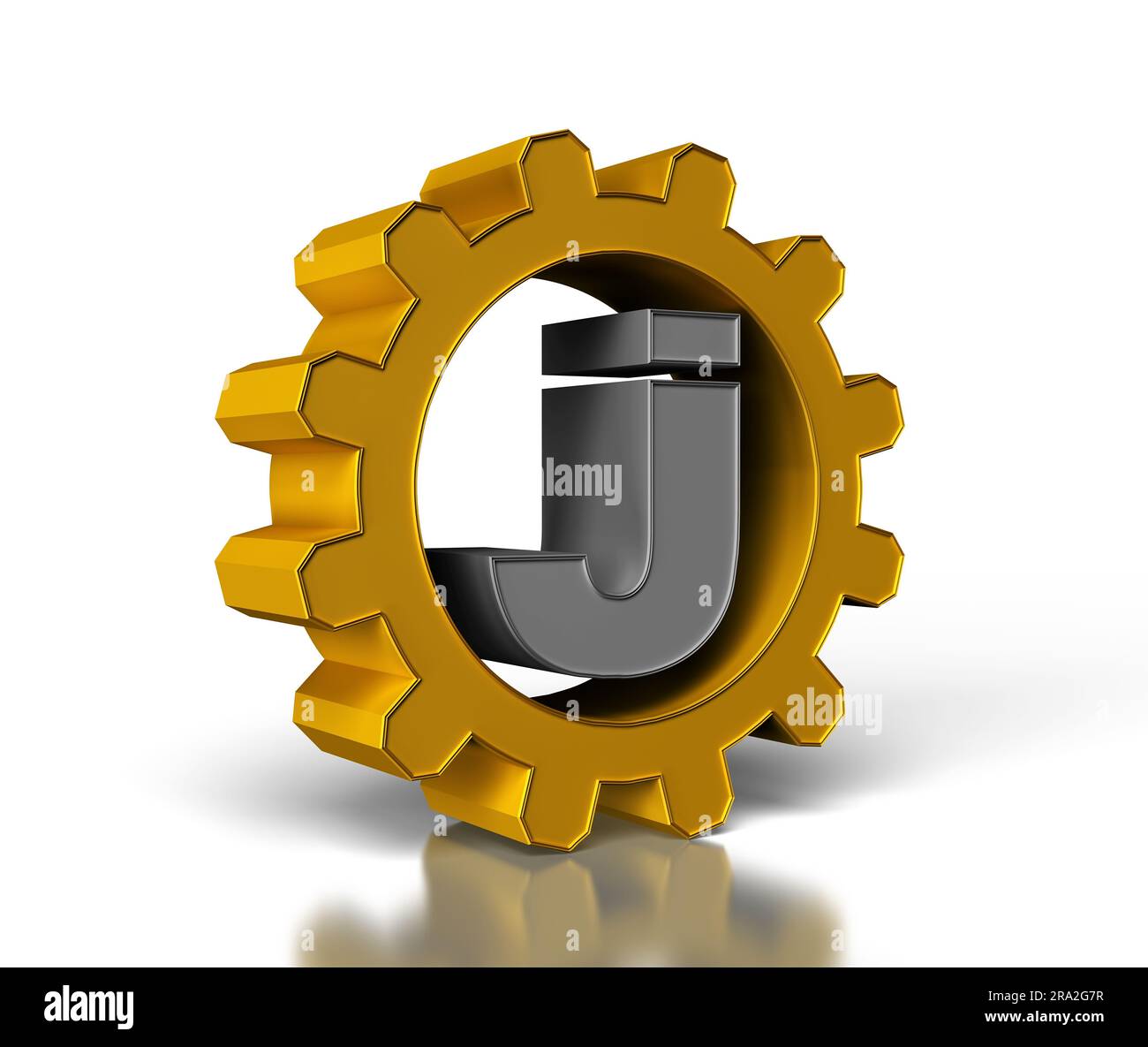 Letter J, mechanical alphabet made from gears Stock Photo - Alamy