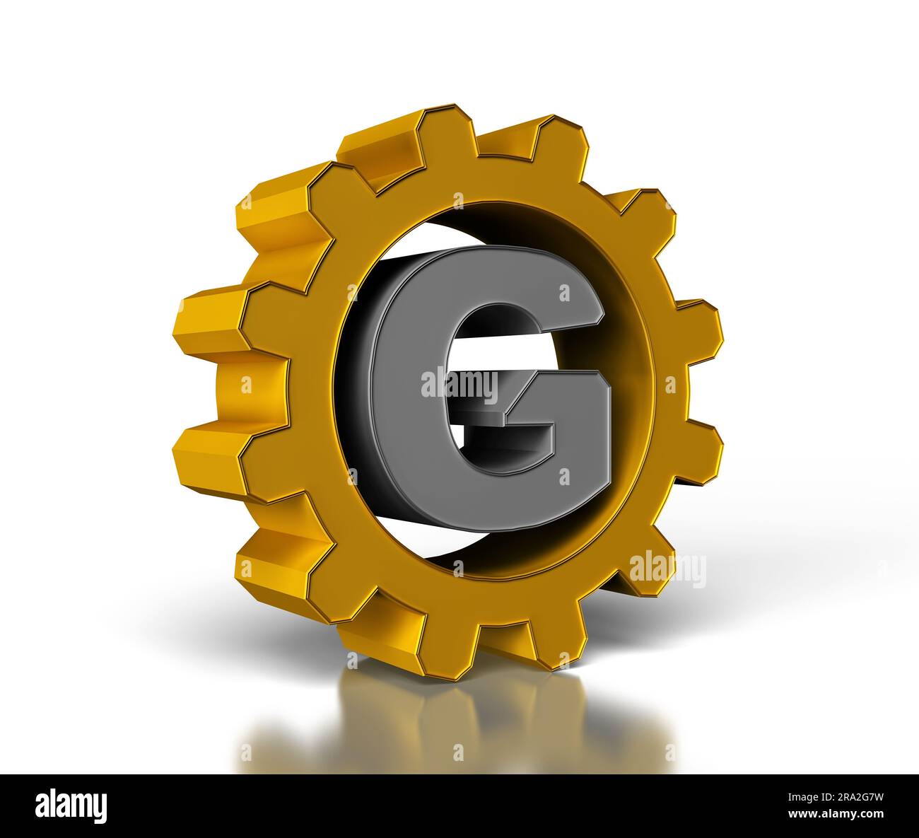 Letter G, mechanical alphabet made from gears Stock Photo - Alamy