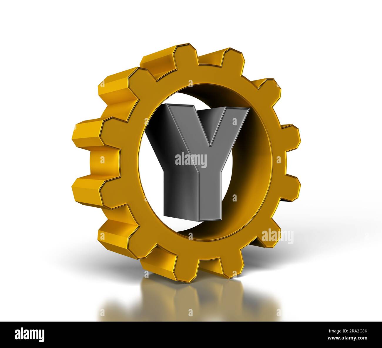 Letter Y, mechanical alphabet made from gears Stock Photo - Alamy