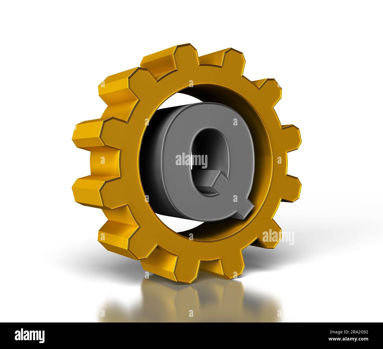 Letter Q, mechanical alphabet made from gears Stock Photo - Alamy
