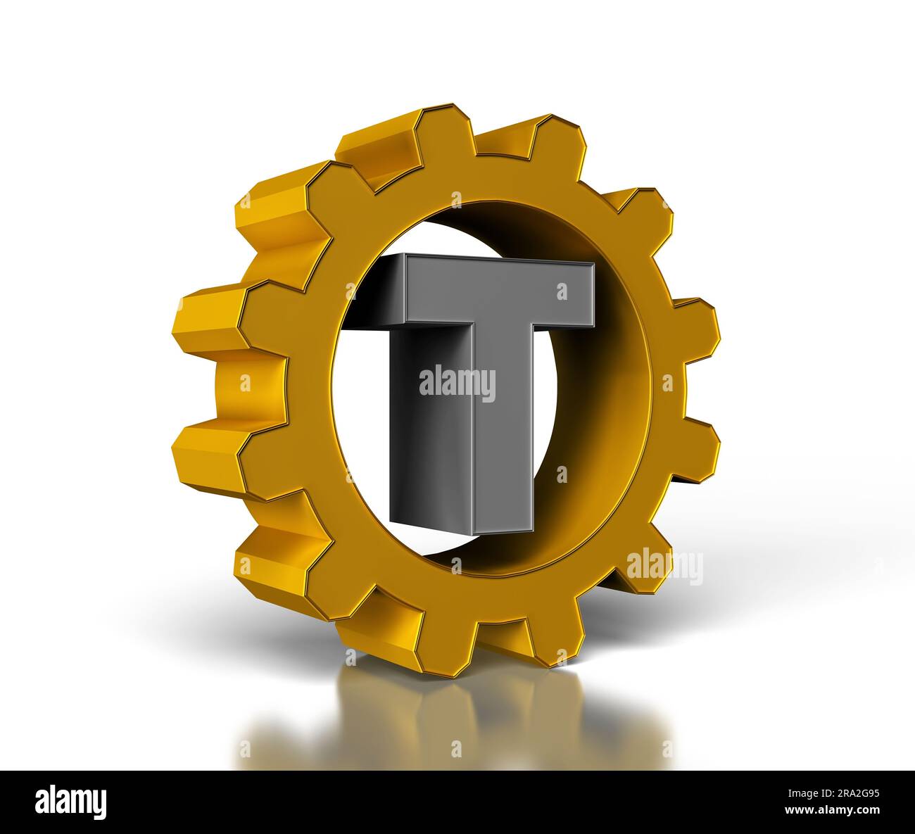 Letter T, mechanical alphabet made from gears Stock Photo - Alamy