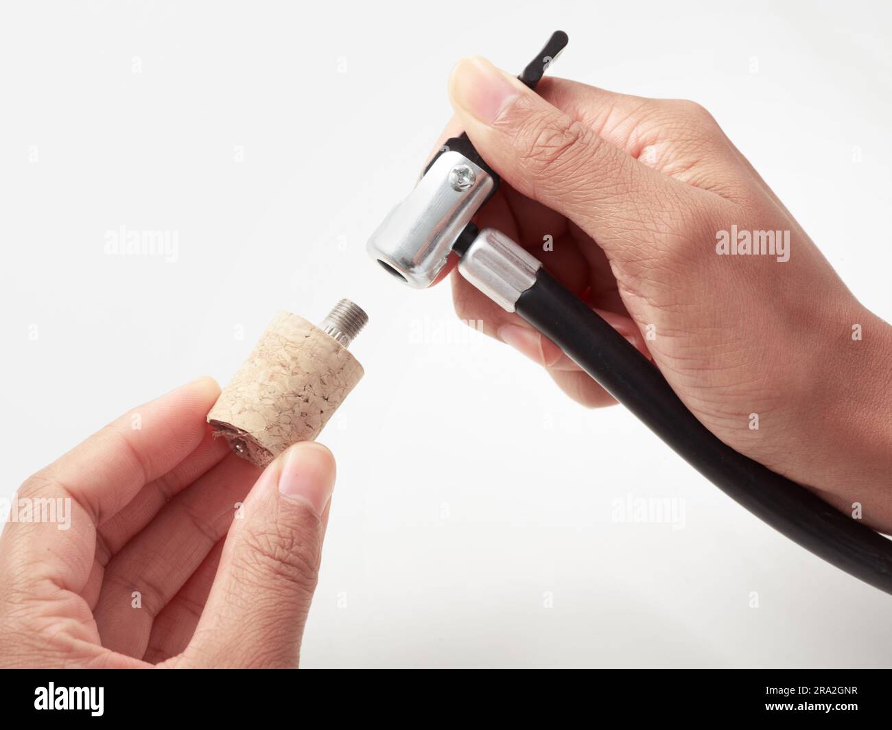 Water rocket step 19 screw in valve Stock Photo - Alamy