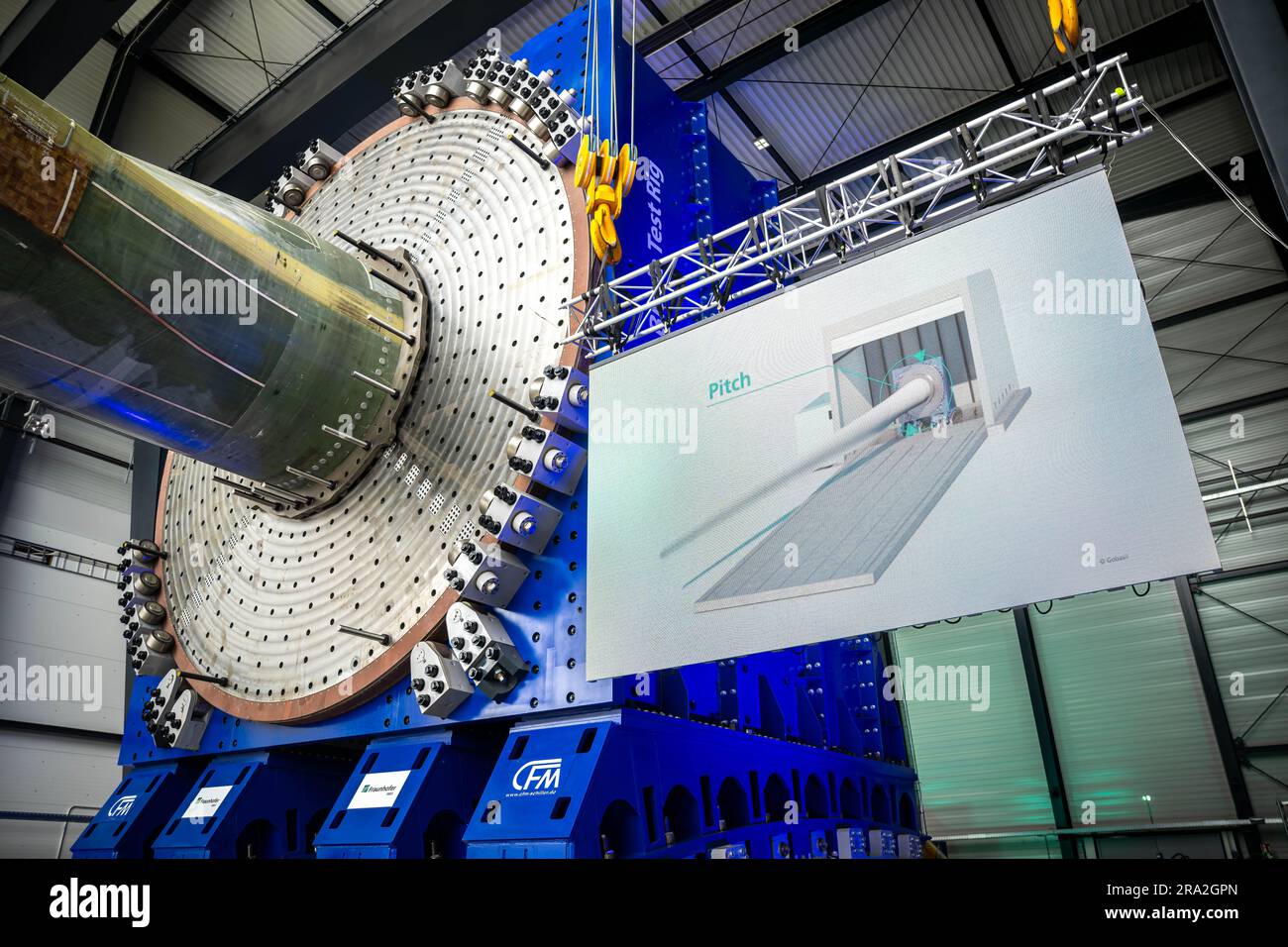Bremerhaven, Germany. 30th June, 2023. A test rig for wind turbine ...