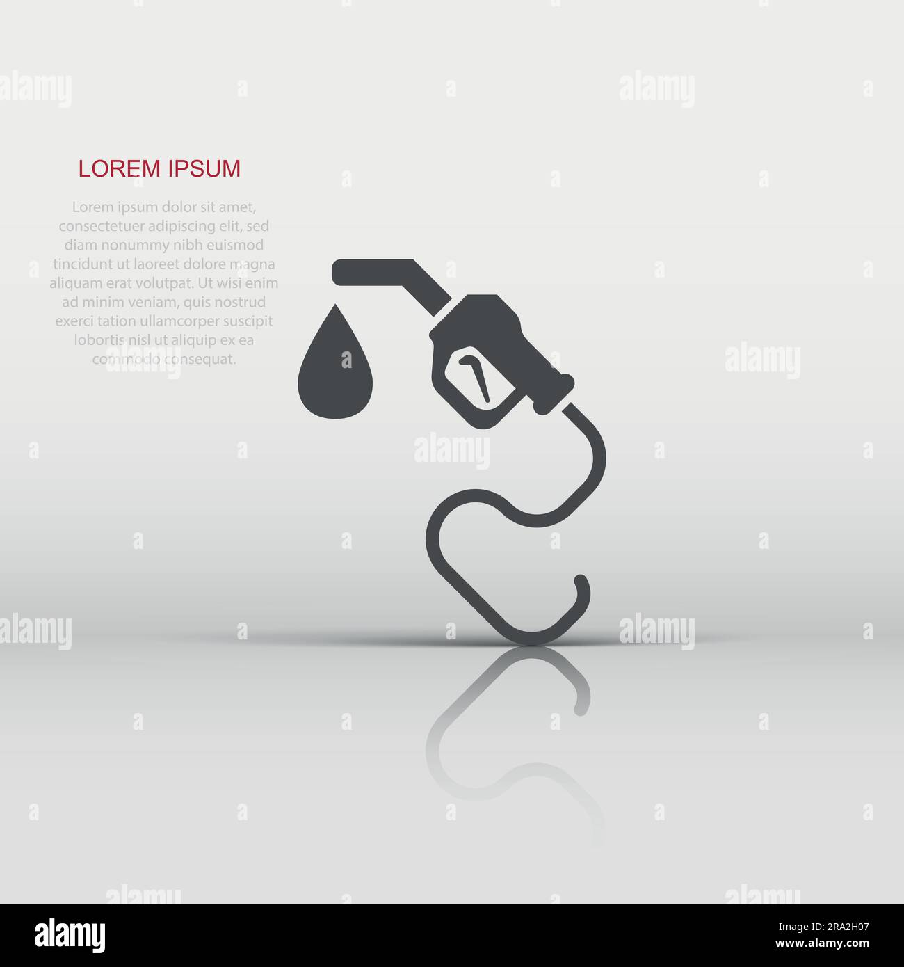 Fuel pump icon in flat style. Gas station sign vector illustration on white isolated background ...