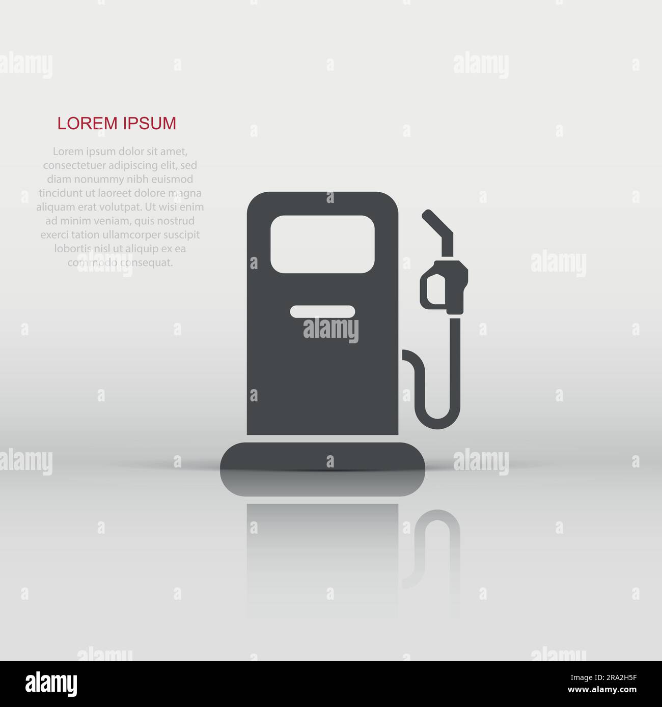 Fuel pump icon in flat style. Gas station sign vector illustration on ...