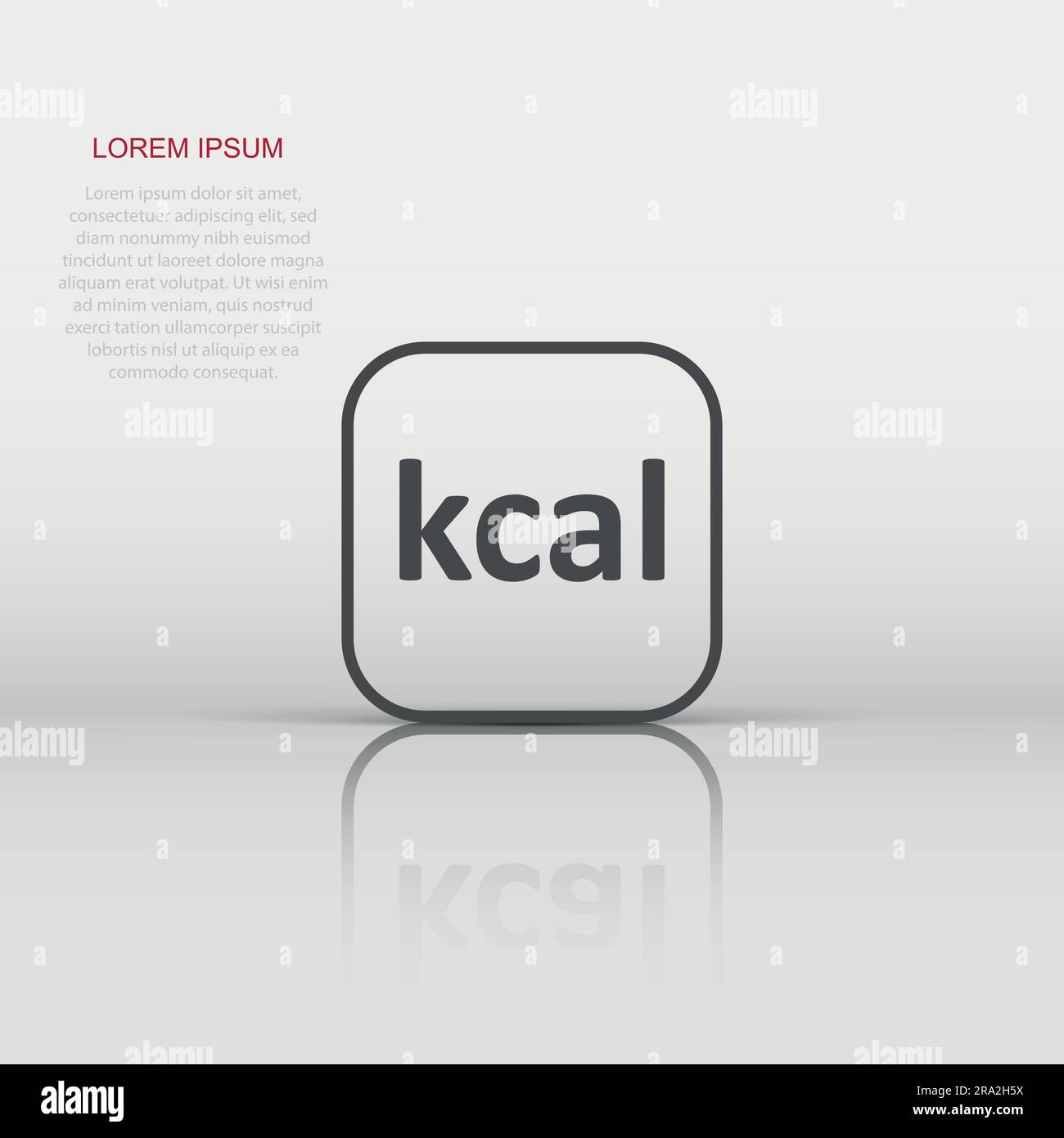 Kcal icon in flat style. Diet vector illustration on white isolated ...