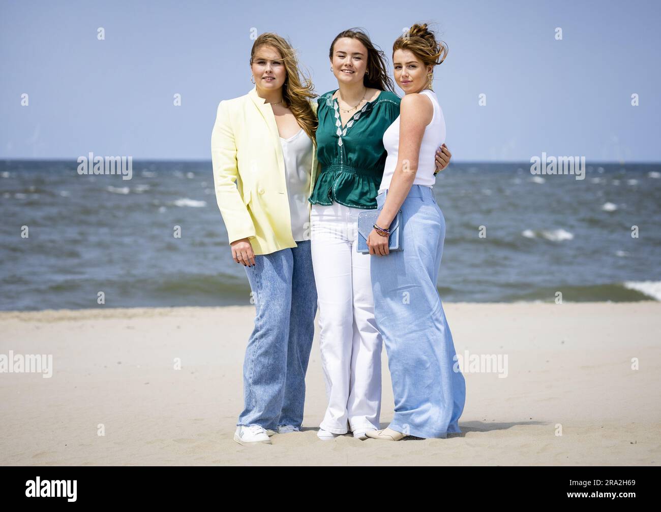 THE HAGUE - Princesses Amalia, Ariane and Alexia on the Zuiderstrand ...