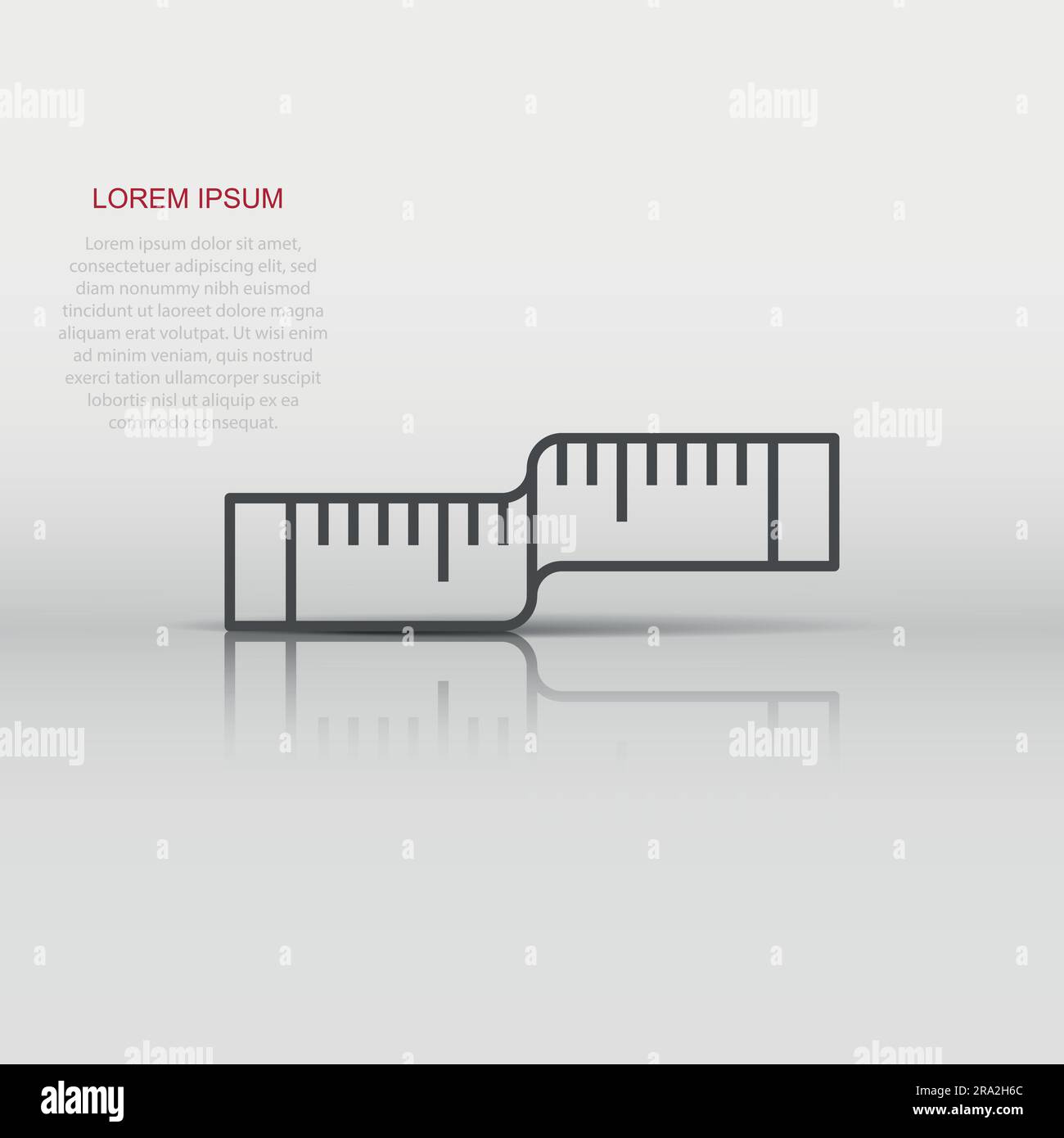 Measure tape icon in flat style. Ruler sign vector illustration on ...